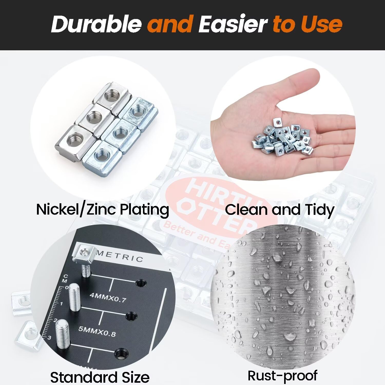Snapklik.com : 50 PCS M5 Sliding T-Nuts For 2020/2040/2060 Series ...