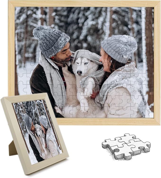 Amazon.com: Personalized Picture Frame Puzzles Custom Photo Jigsaw ...