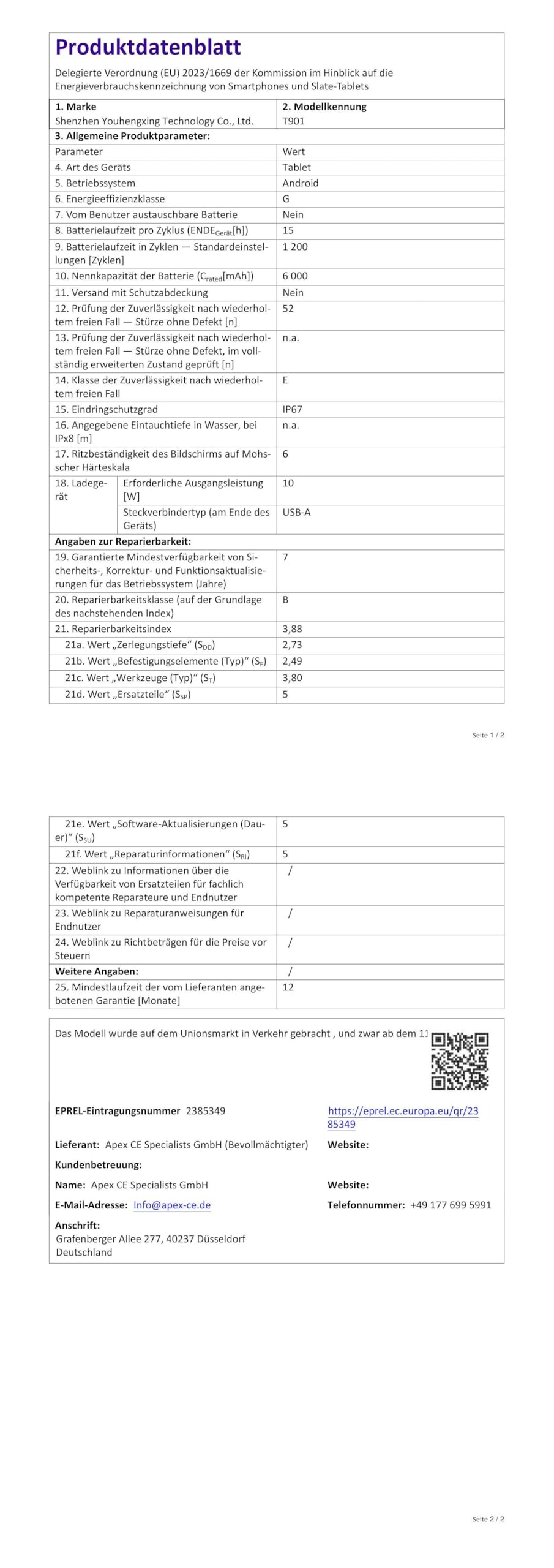 JJGJ Android 14 Tablet mit Tastatur, 10 Zoll mit 24GB+256GB, 1TB Expand ...