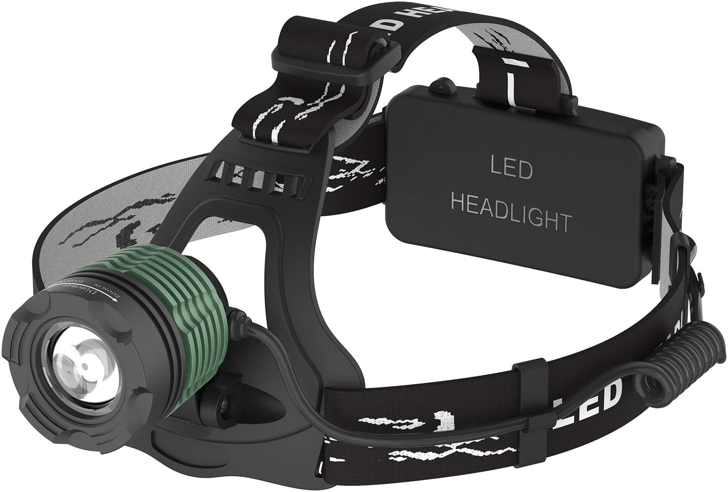 LED Head Torch Rechargeable, Super Bright Headlamp 1800 Lumen, 3 Modes ...