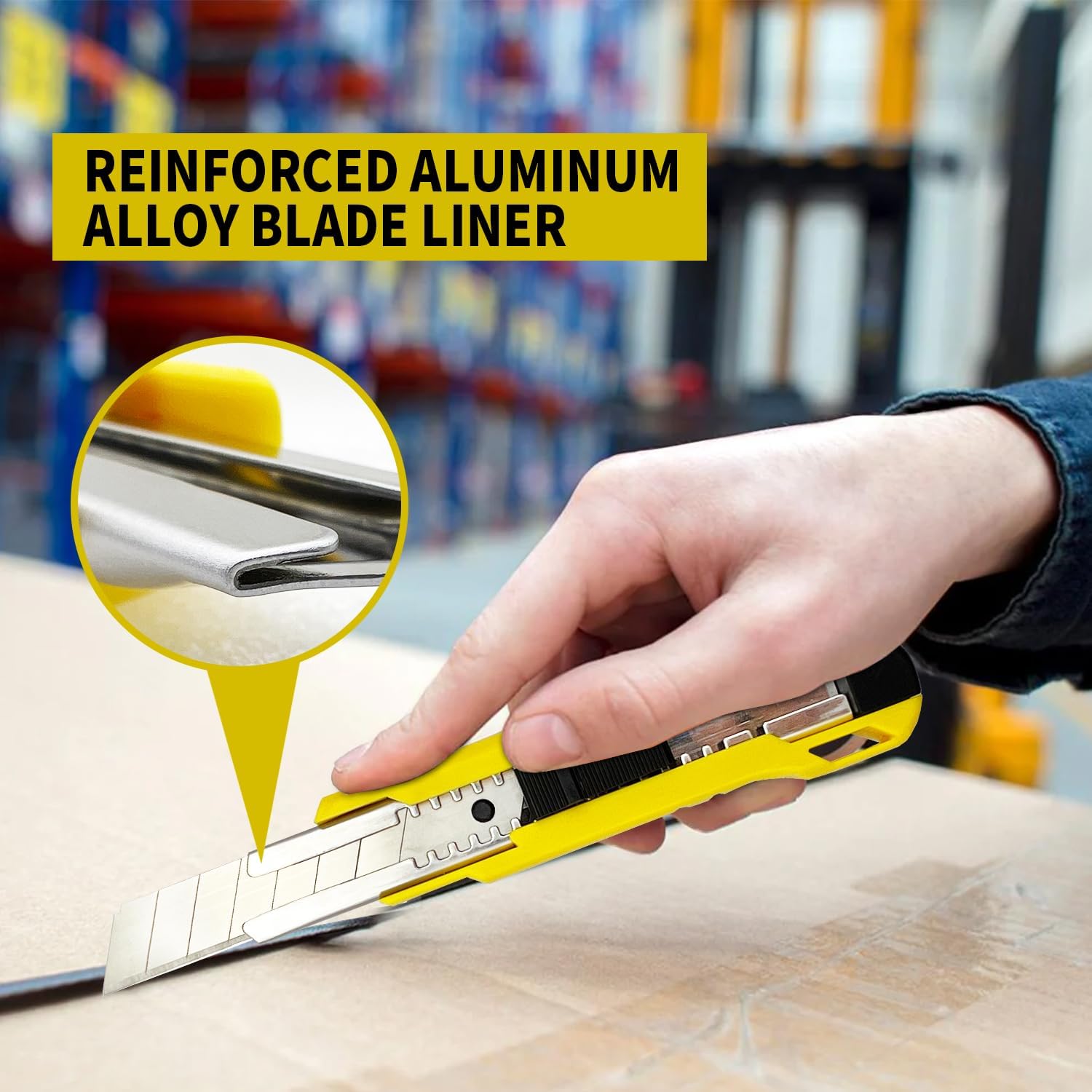 JIANGHUA 12-Pack Utility Knife, Box Cutter Retractable Razor Knife with ...