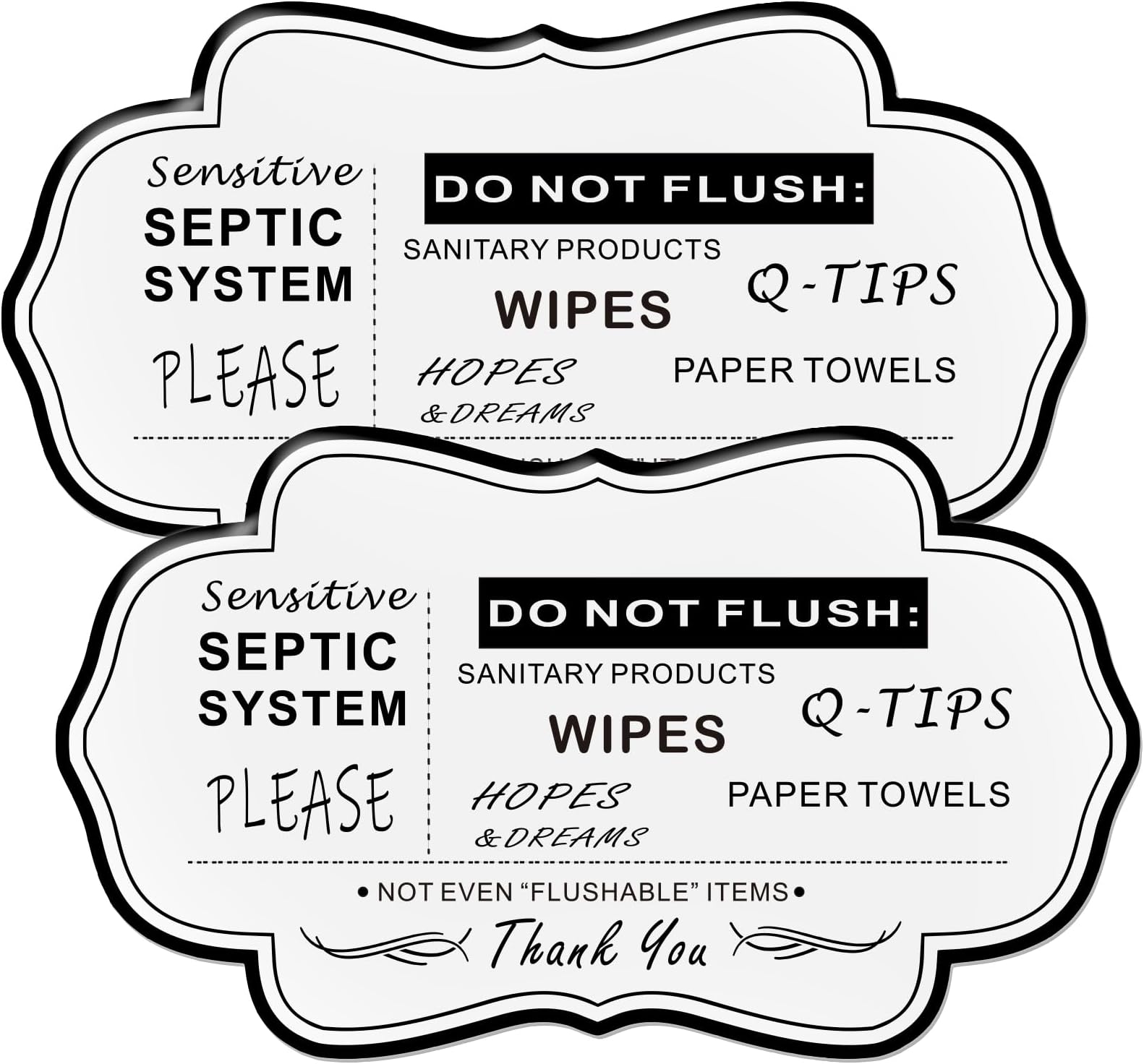 Amazon.com: Septic Tank Adhesive Sign - Stylish Wood Effect, Plaque for ...