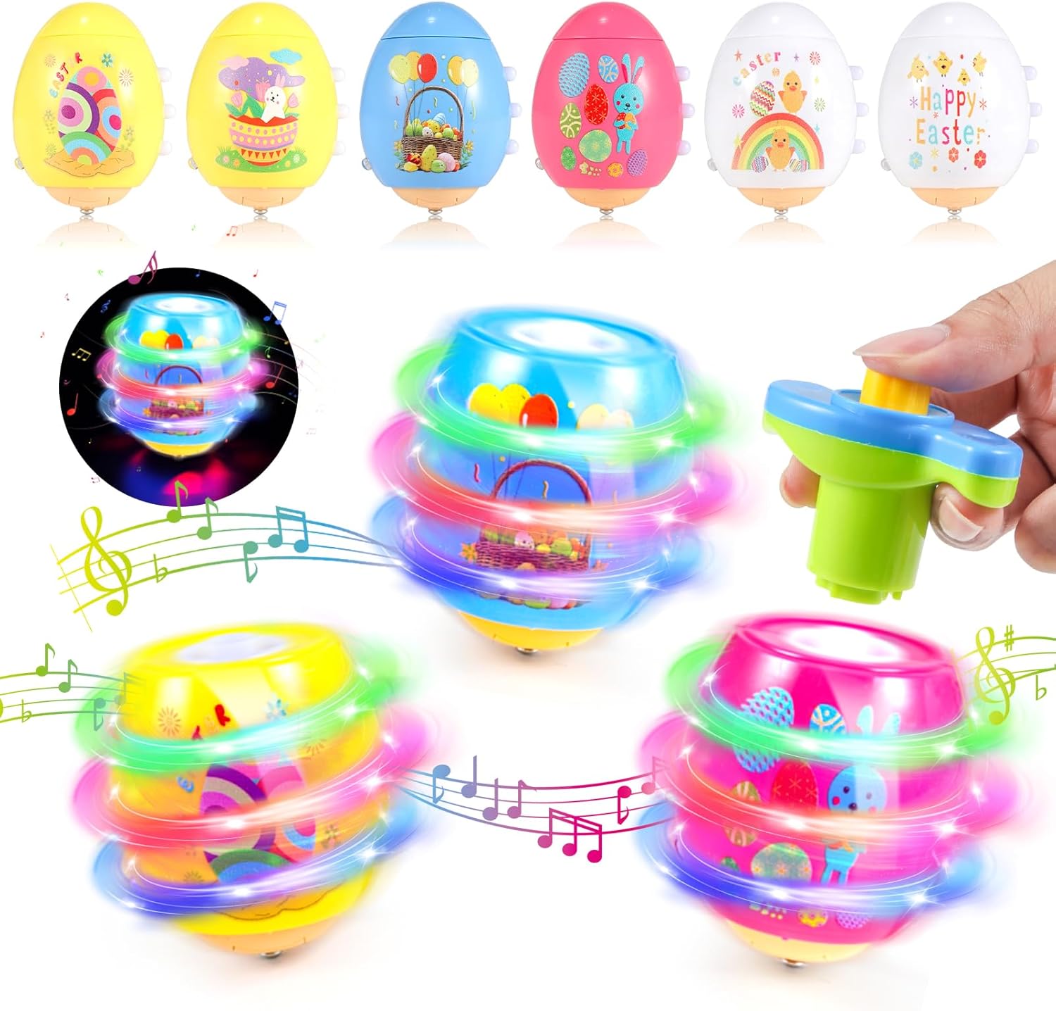 Amazon.com: Easter Basket Stuffers for Toddler, Light Up Easter Eggs ...