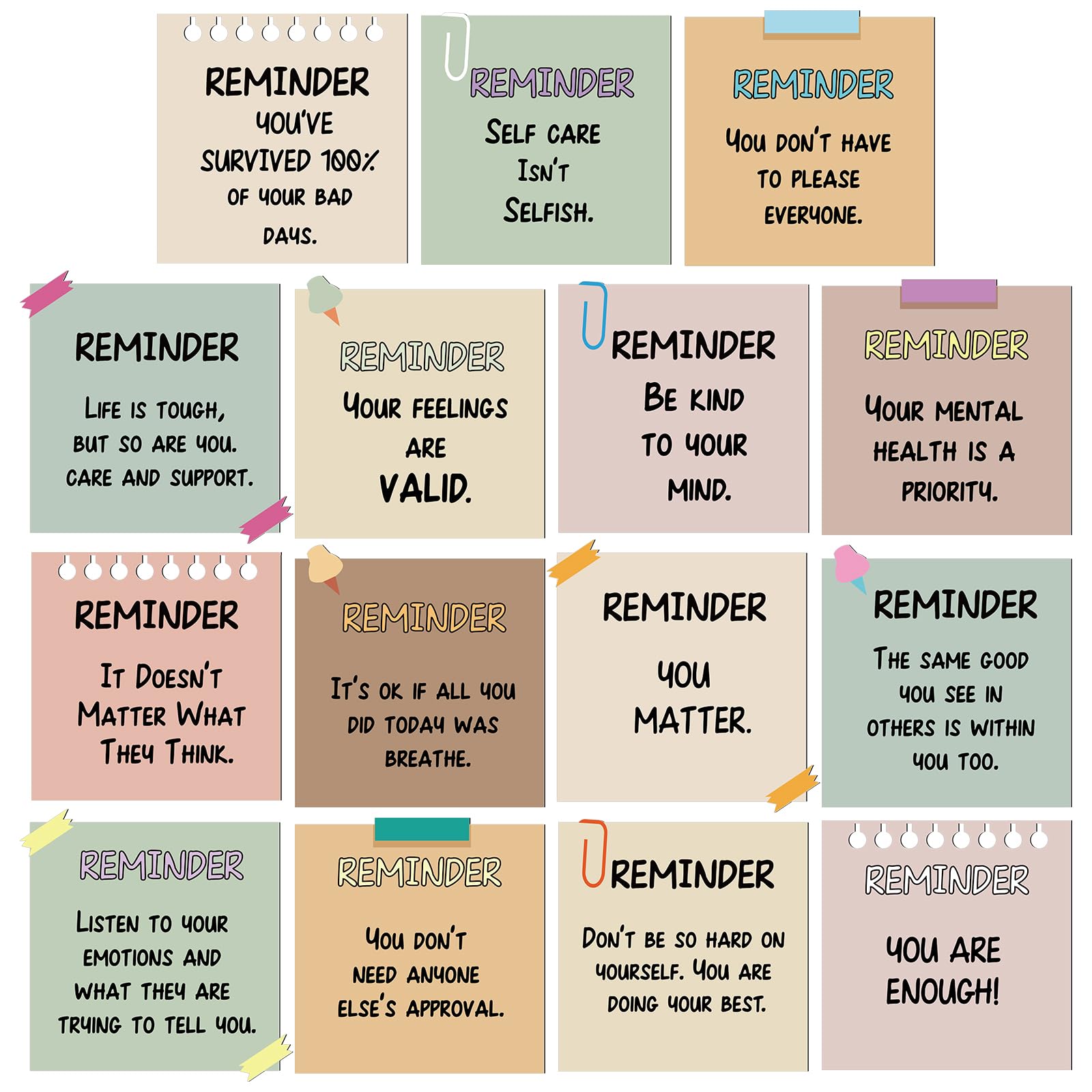 Amazon.com: Copkim 15 Pcs Mental Health Fridge Magnets Boho ...