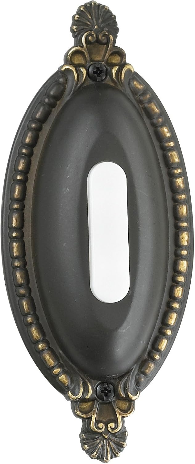Craftmade BSOO-AZ Designer Surface Mount Oval Ornate Lighted Doorbell ...