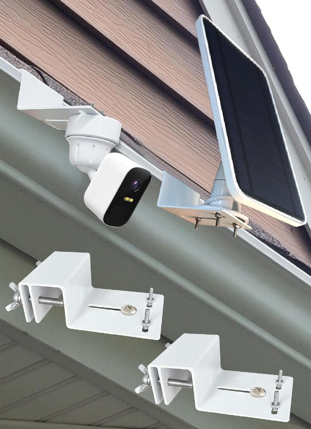 DIANMU Rustfree Gutter Mount for Arlo/Ring Solar Panel, EufyCam/Arlo ...