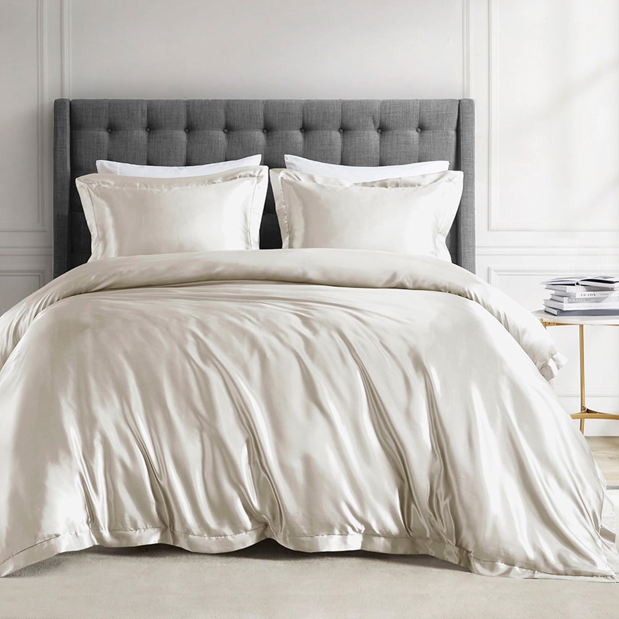 Amazon.com: Madison Park Essentials Queen Satin Comforter Set ...