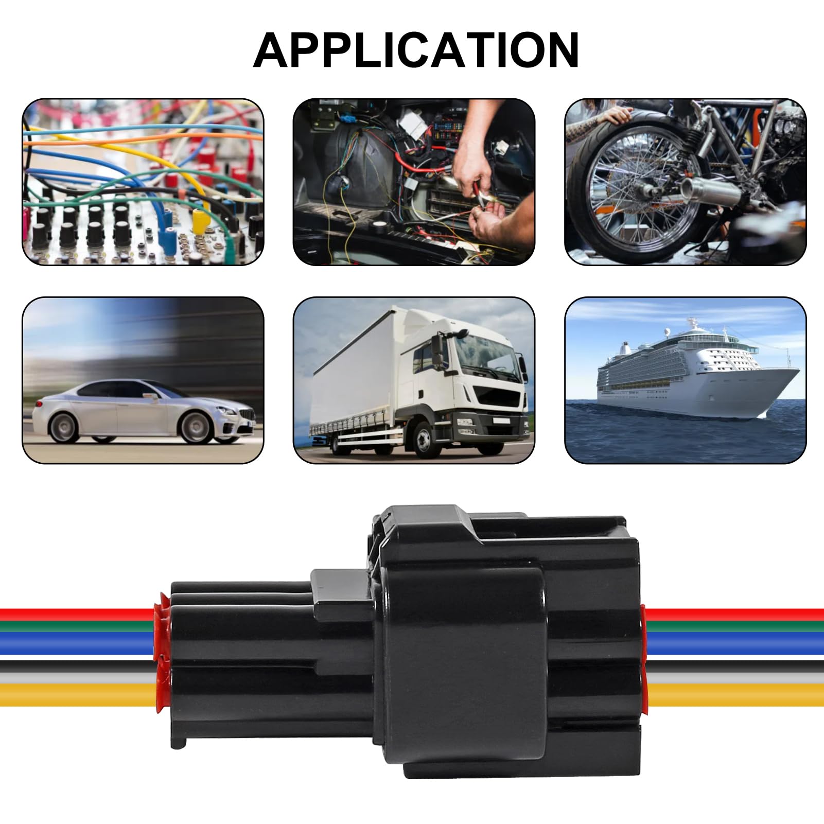 Snapklik.com : 4Pcs 9 Pin Waterproof Connector Electrical Wire Plug Car ...