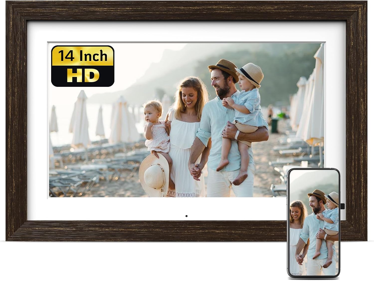 Amazon.com : NexFoto Large 14 Inch Digital Picture Frame with Remote ...