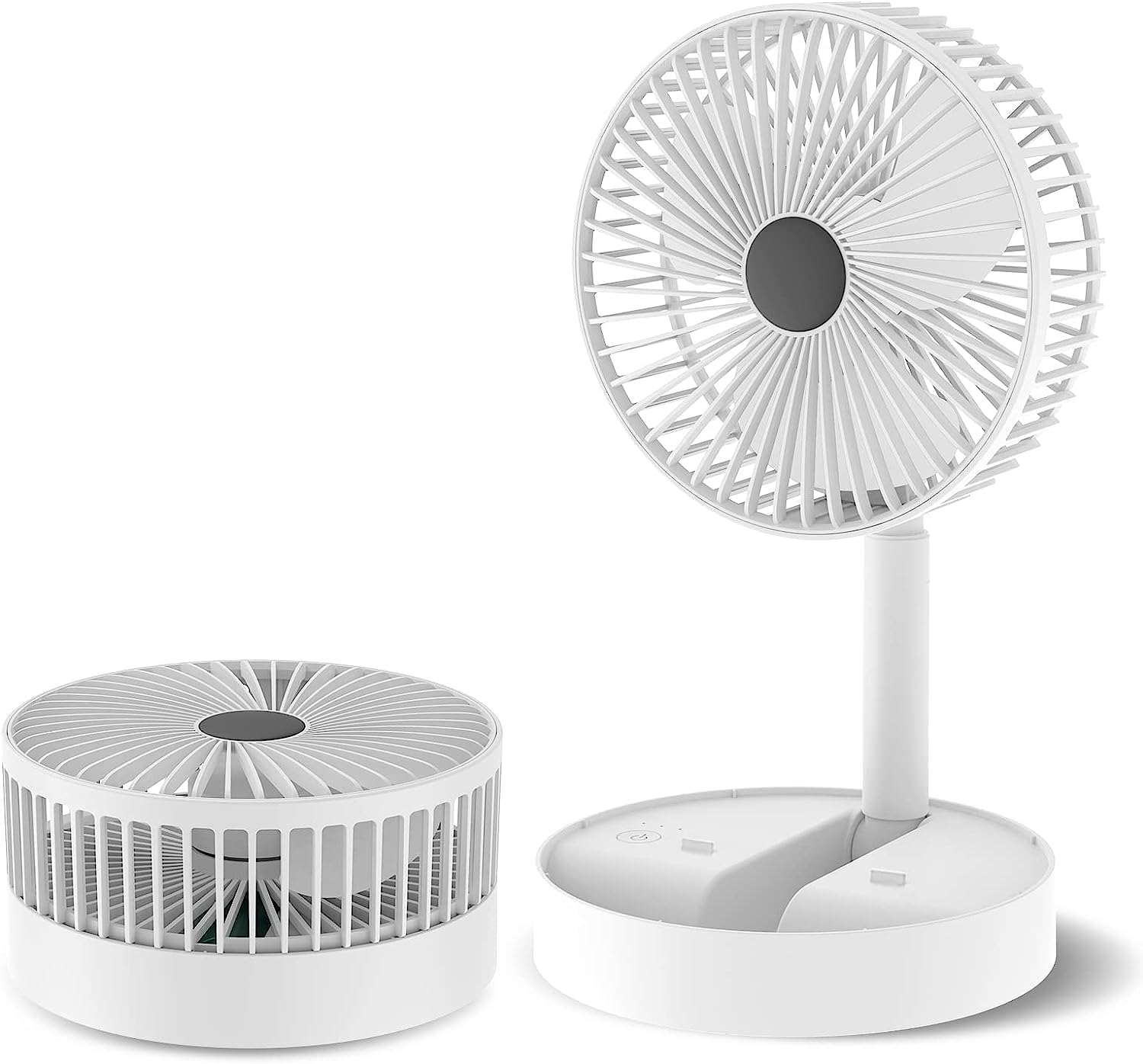Amazon.com: Table Fan (White), Portable Folding Fan, Rechargeable USB ...