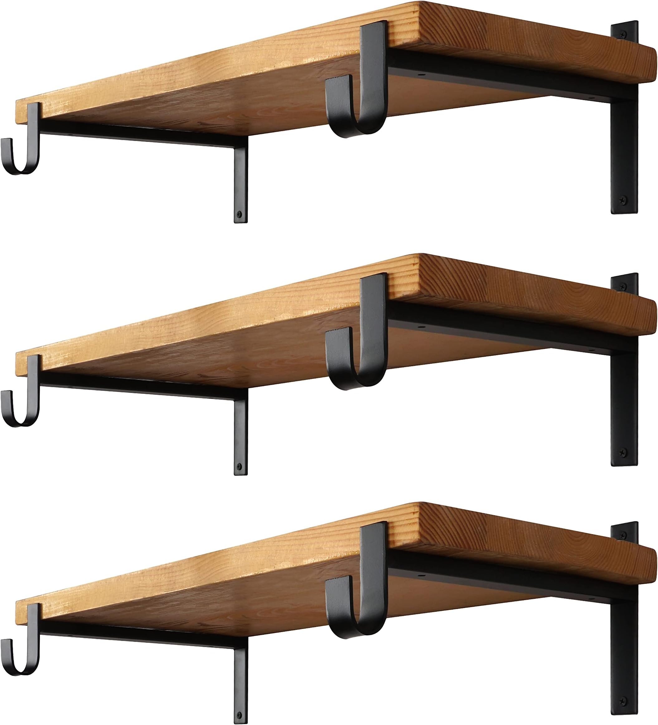 Amazon.com: Village Wrought Iron Heart Curtain Rod & Shelf Brackets ...