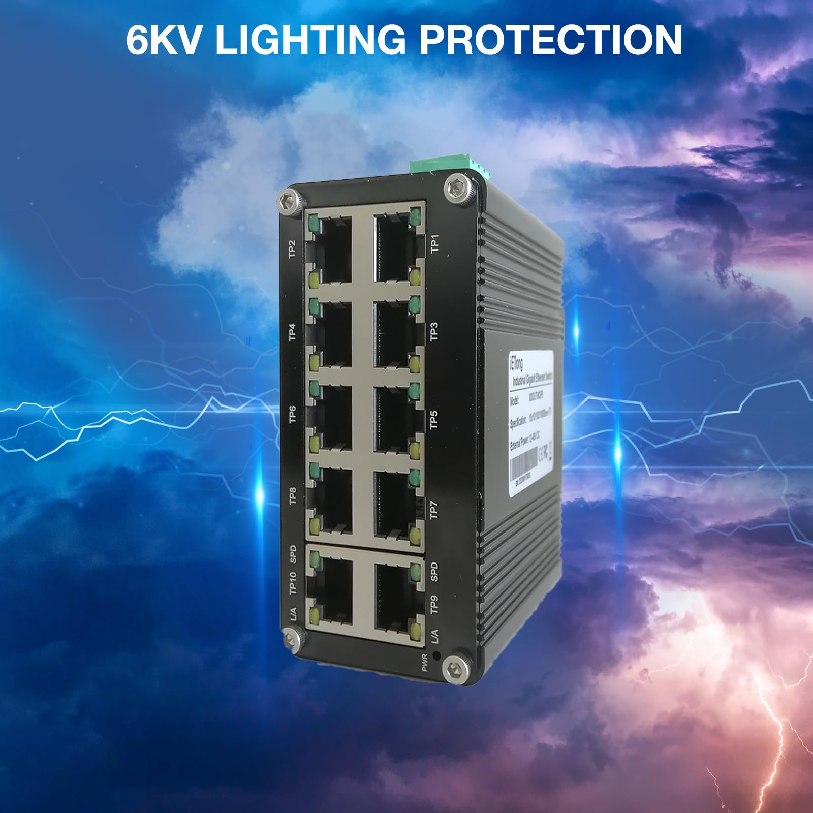 Snapklik.com : Tough Little Industrial 10 Ports Gigabit Switch 10/100 ...