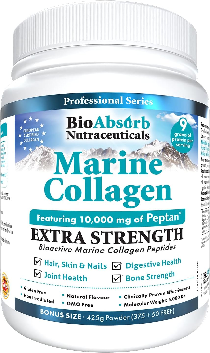 Amazon.com: Bio Absorb Marine Collagen Powder, Extra Strength w/Peptan ...