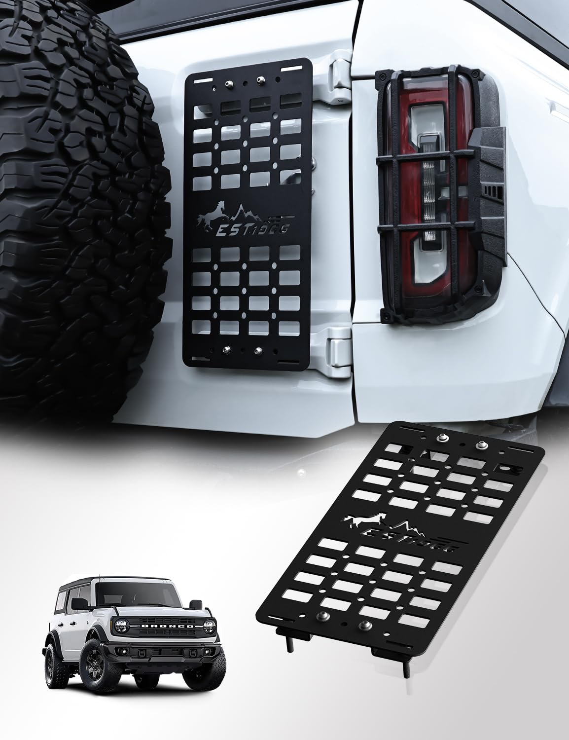 Snapklik.com : JROAD Rear Door Tailgate Molle Panel Fit For 2021 2022 ...