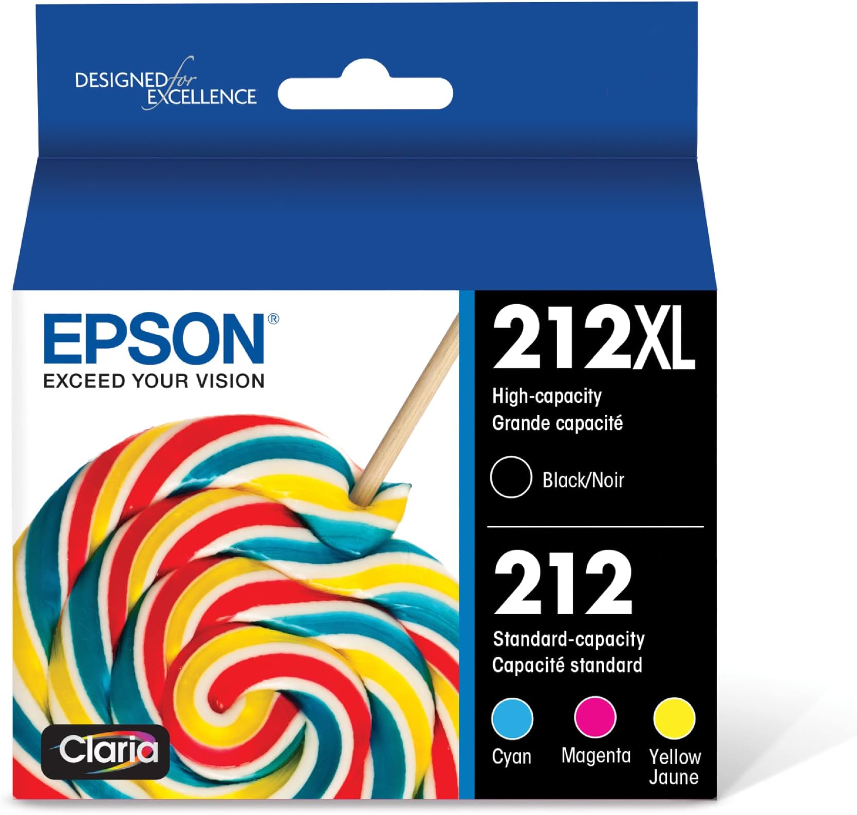 Amazon.com: Epson 212 Claria Ink High Capacity Black & Standard Color ...