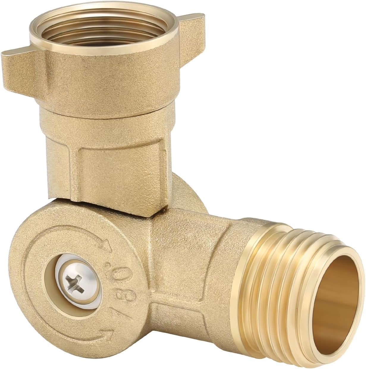 Amazon.com: MEASUREMAN RV 180-Degree Rotating Brass Hose Elbow ...