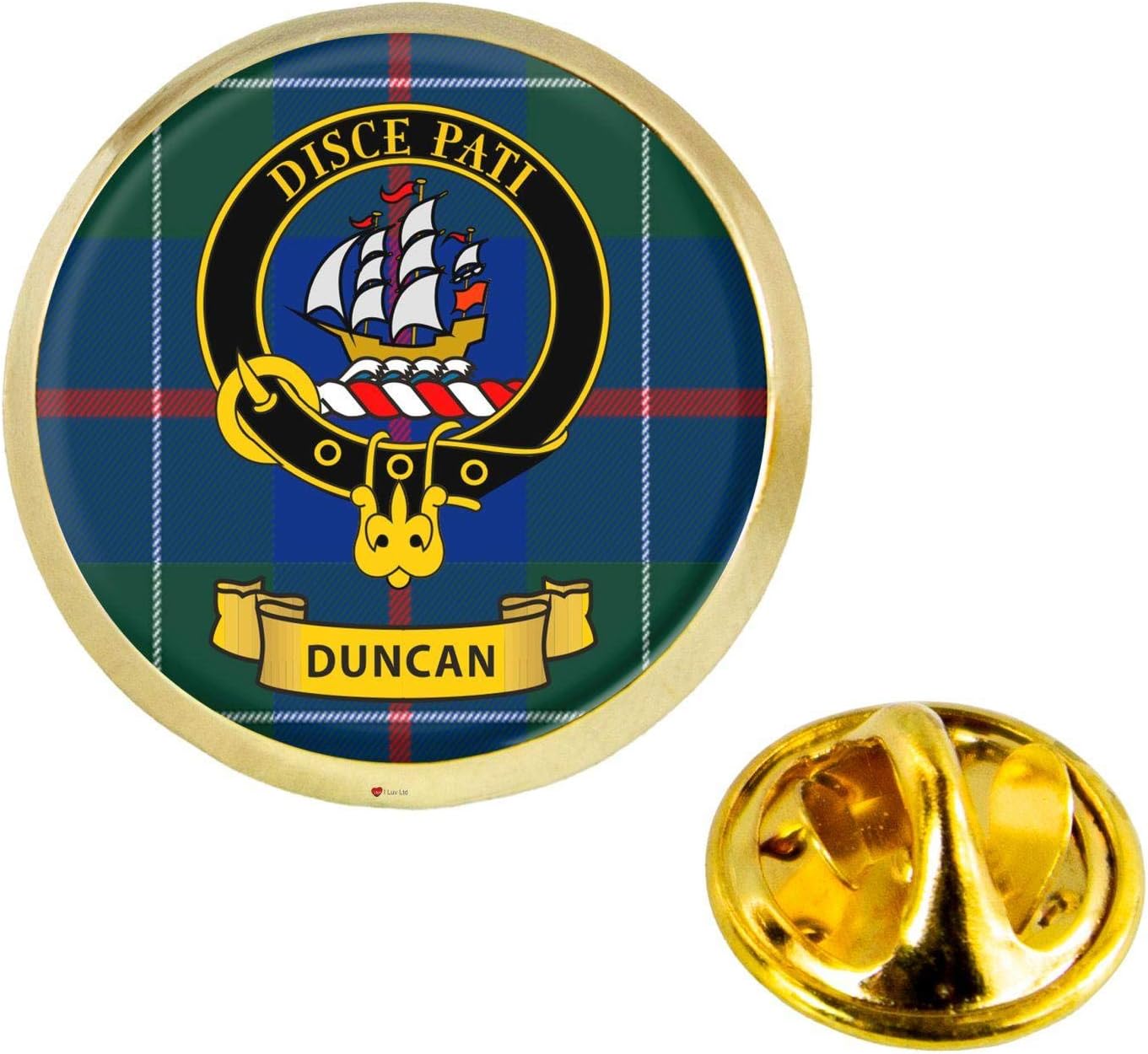 Amazon.com: Duncan Scottish Clan Crest Lapel Pin Badge in Gold Colour ...