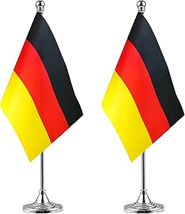 Amazon.com: WXTWK 2 Pack Germany Flag German Desk Flag Small Mini ...