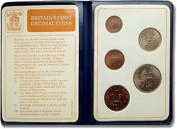 British First Decimal Coins 1971 Six Uncirculated Pristine Coins ...
