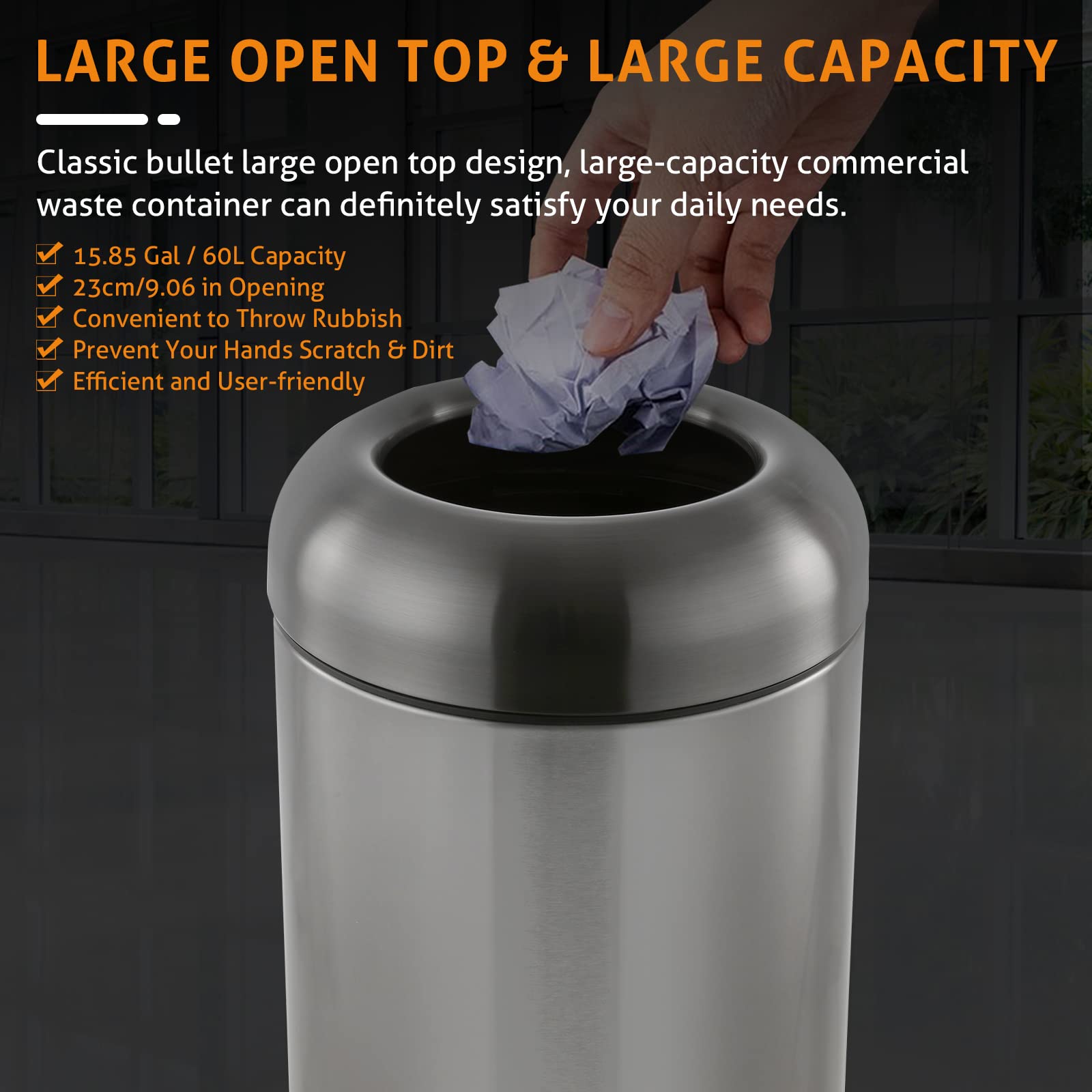 Interior Commercial Garbage Can