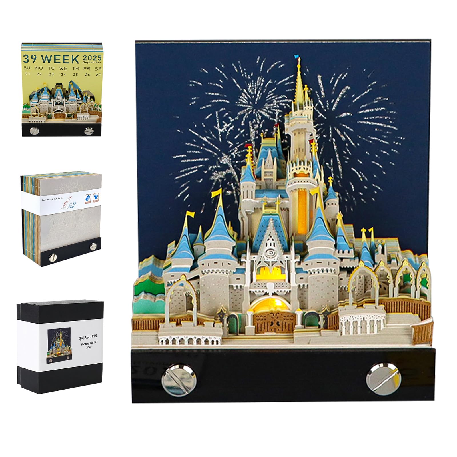 Amazon.com : RSLIPIN 3D Calendar 2025 Time Piece Calendar, Tear-Away ...