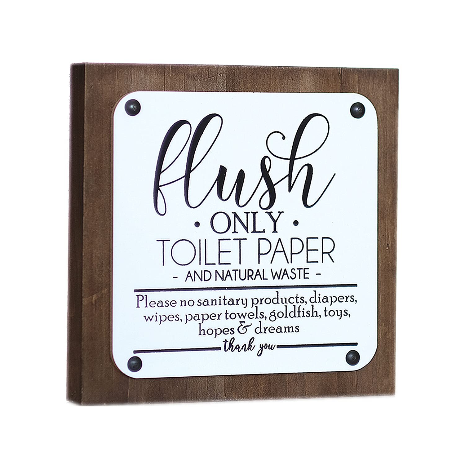 Amazon.com: Lavender Inspired Farmhouse Bathroom Signs Decor-Flush Only ...