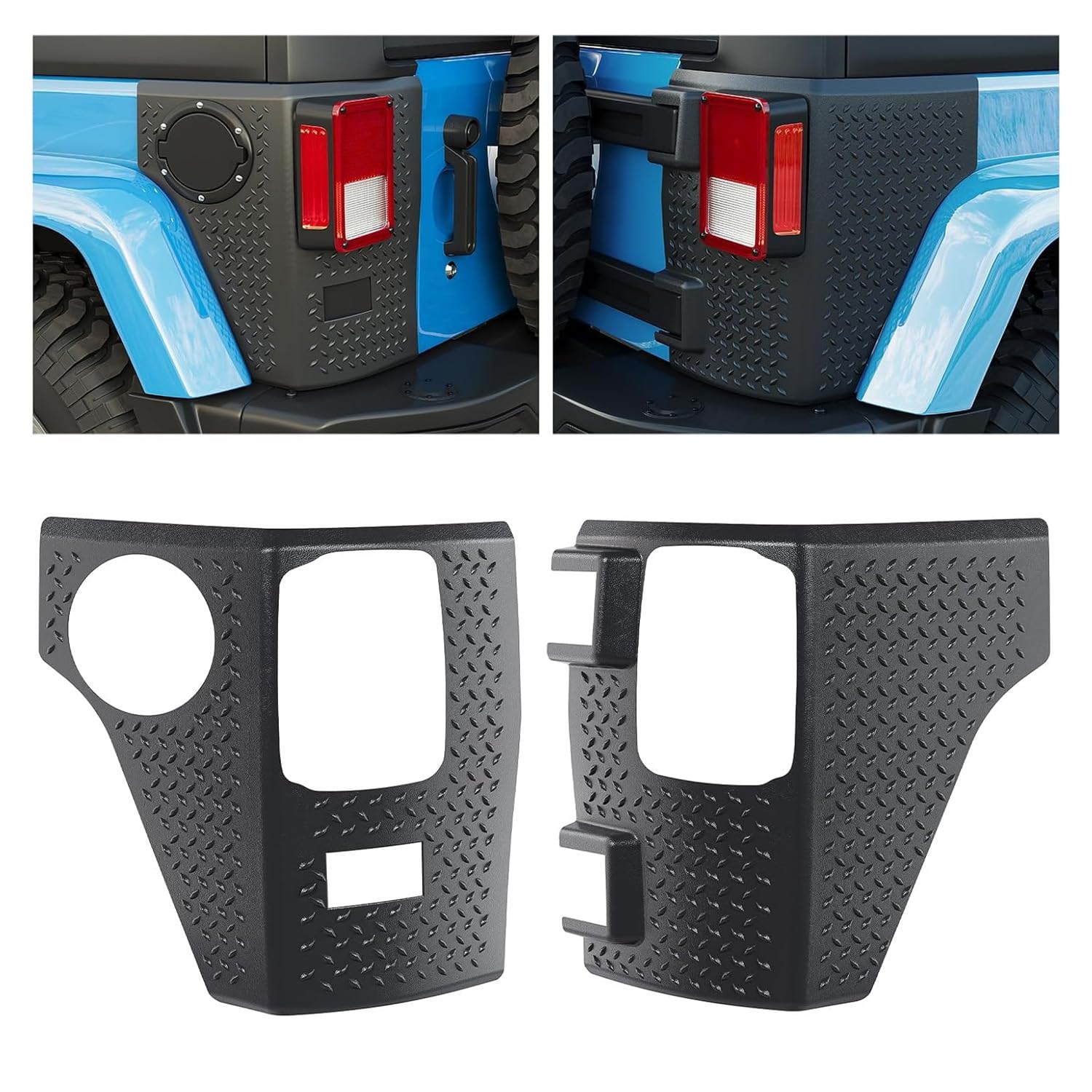 ECOTRIC Rear Corner Guards Body Armor Kit Compatible with 2007-2018 ...