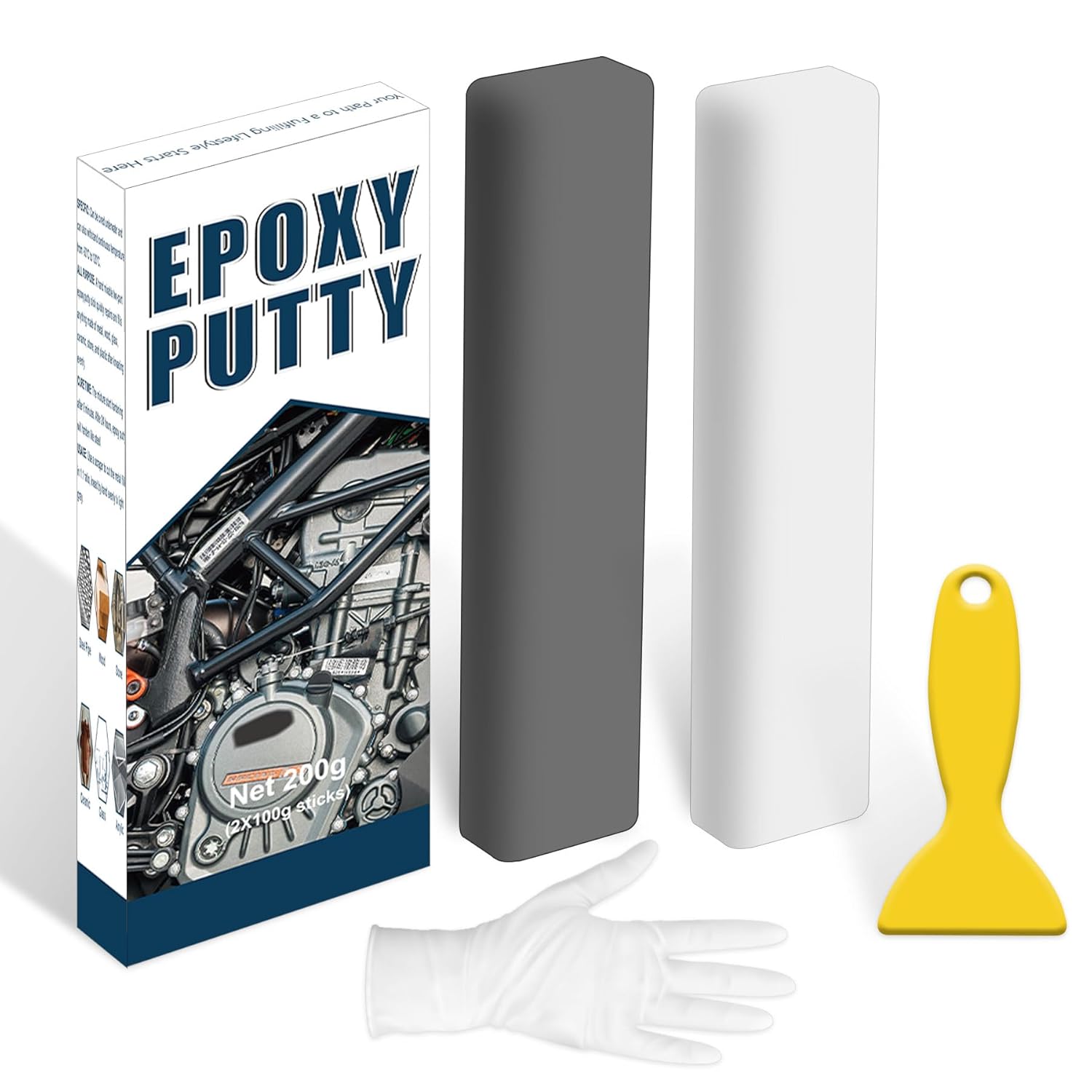 Epoxy Putty, 200g Epoxy Wood Filler, 2 Part Epoxy Metal Putty, Plastic ...