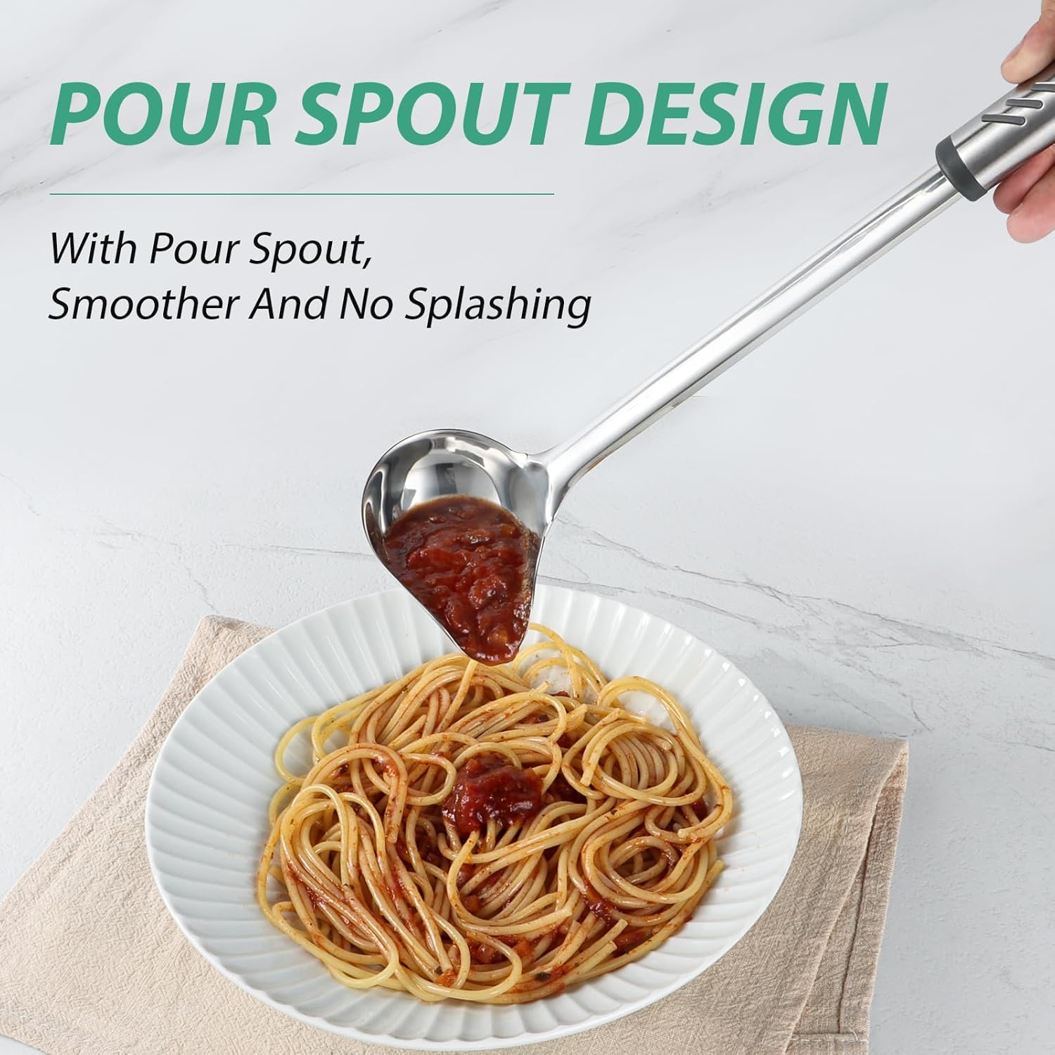 Lebabo Cucharón para salsa, cucharones pequeños de 1 onza para servir ...