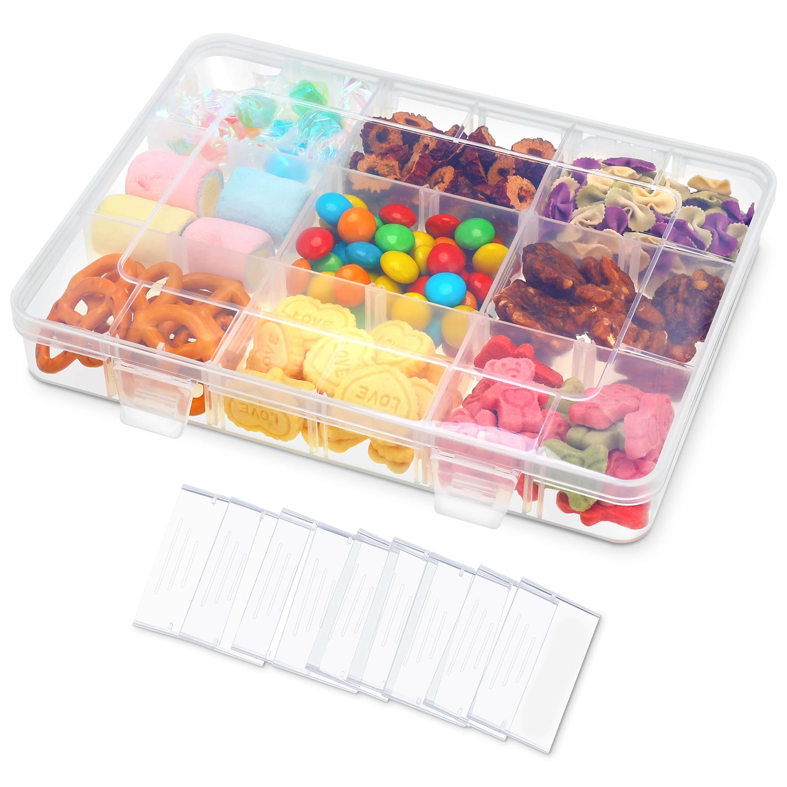 GSrenyu Snack Box with Compartments, Kids Snack Box with 18 Removable ...
