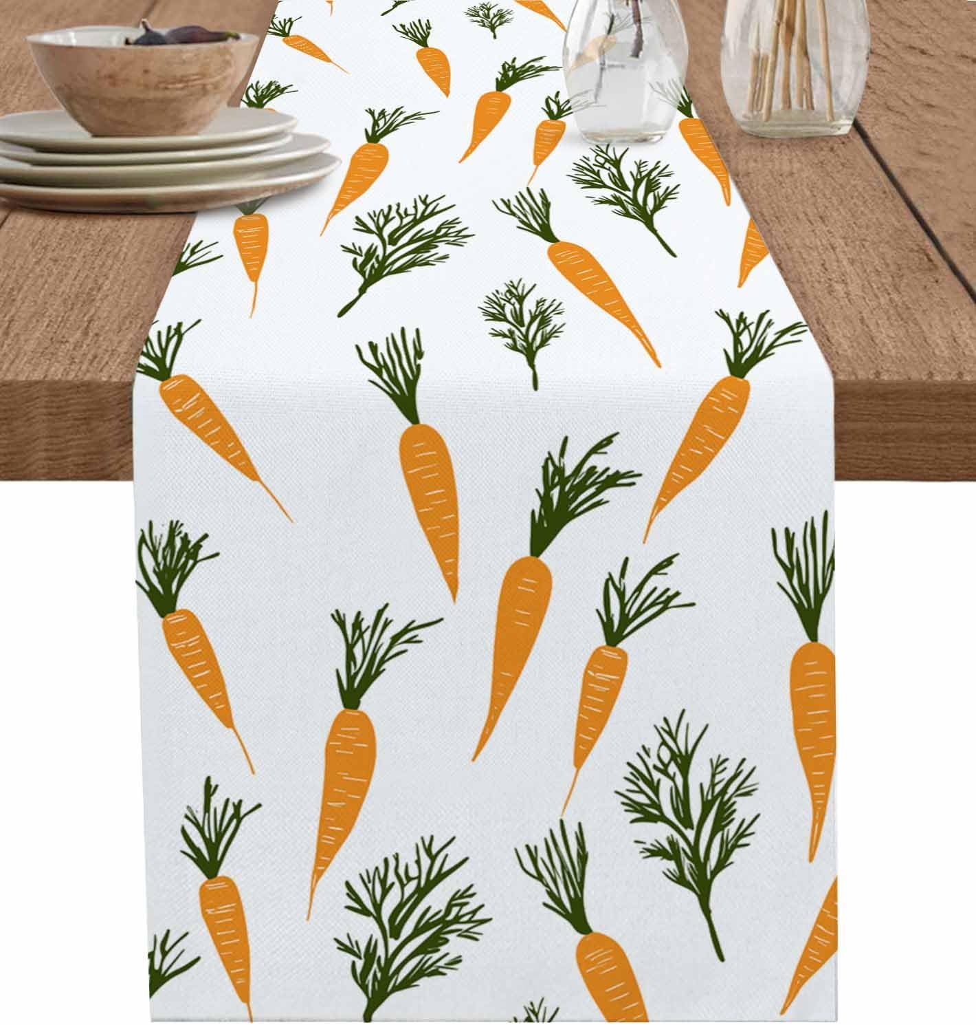 Amazon.com: Table Runner 14x48 Inch Long Easter Carrot with Leaves ...