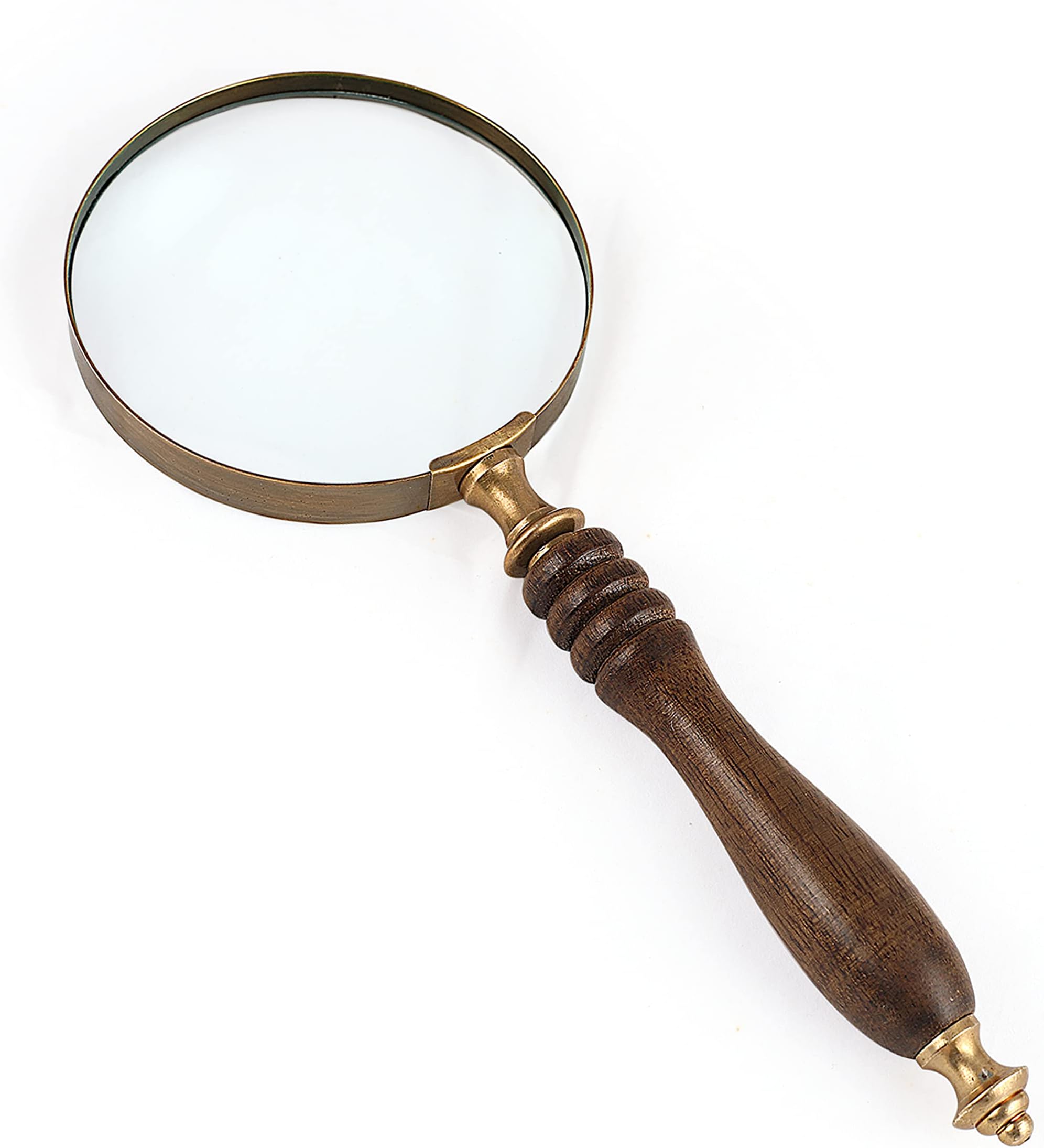 DECONOOR Handheld Magnifying Glass Antique Wooden Handle Magnifier ...