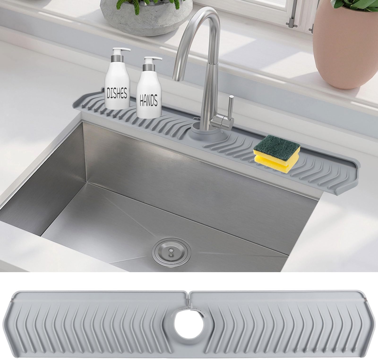 Amazon.com: 30 inch Kitchen Sink Splash Guard, 30'' X 5.7'' Sink Faucet ...