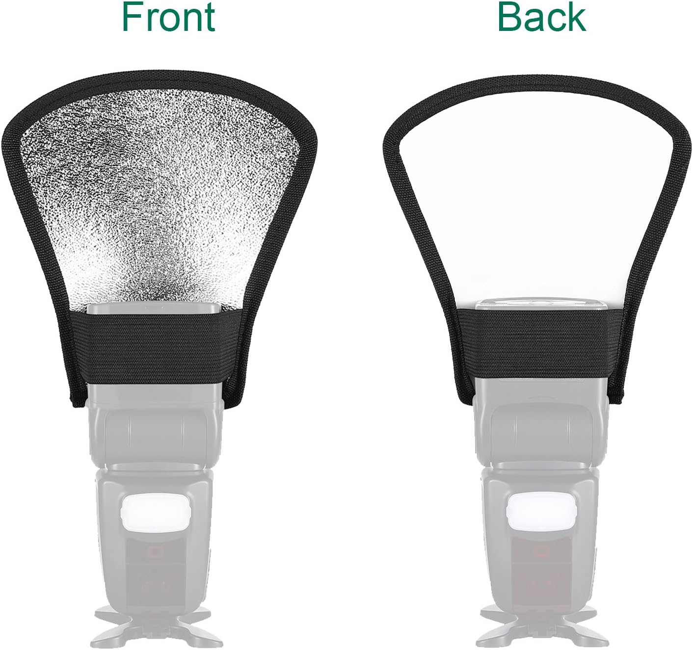 Amazon.com : WAAO Two-Sides Silver/White Flash Diffuser Softbox ...