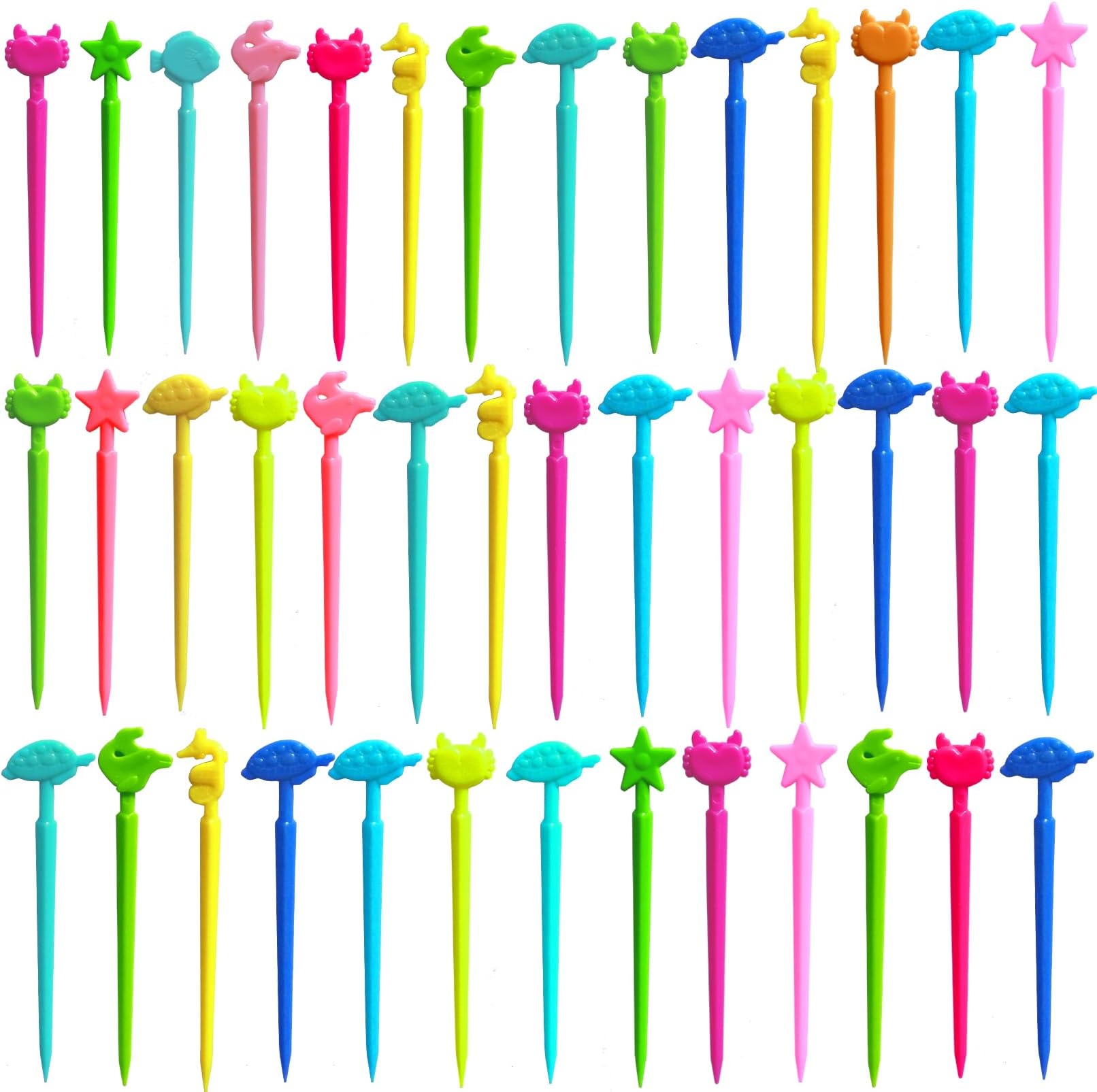 Amazon.com | 22 Pcs Animal Food Picks for Kids, Fun Bento Picks, Cute ...