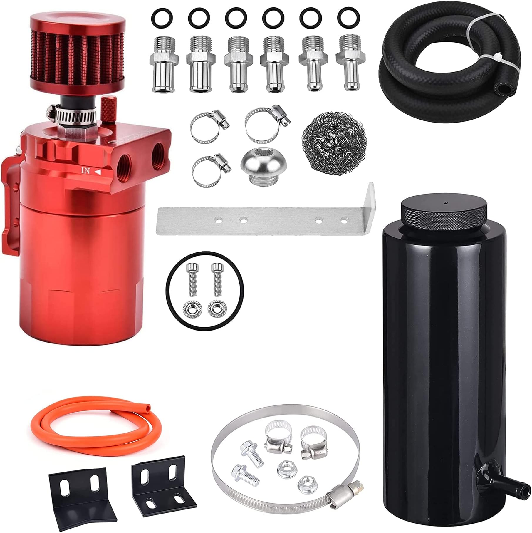 Amazon.com: EVIL ENERGY Baffled Oil Catch Can with Breather Filter ...