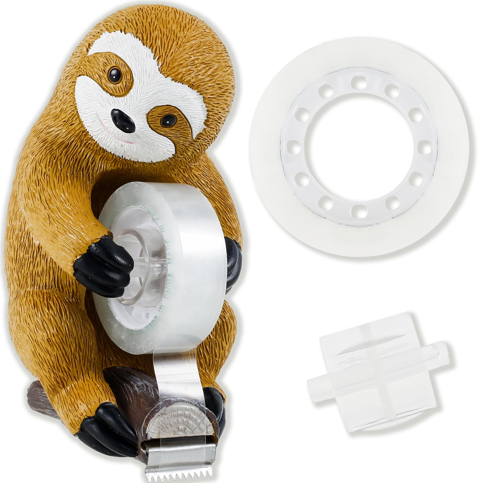 Tape Dispenser Cute Sloth Tape Holder Resin Desk Tape Cutter Sloth Tape ...