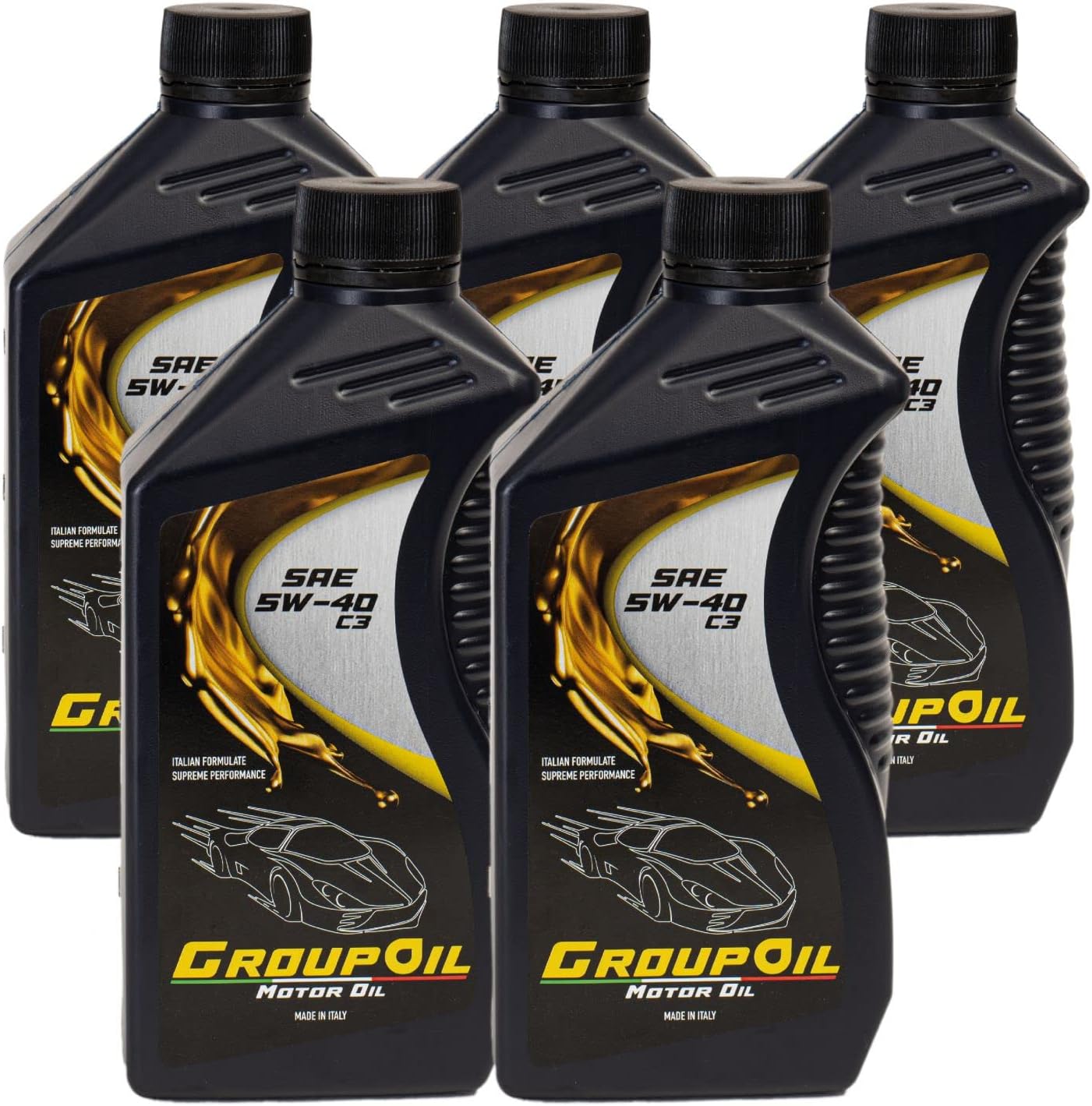 Lubrificanti GROUPOIL SAE 5W-40 C3 5x1L- Olio motore totalmente ...