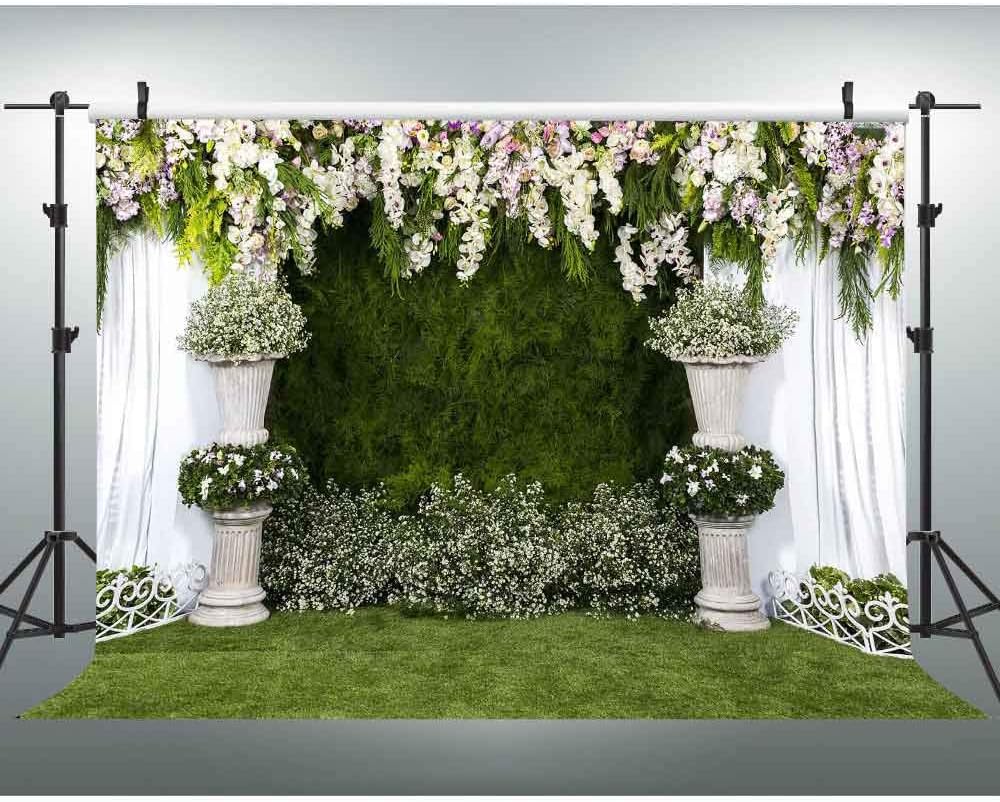 Amazon.com : EOA 7x5FT Flower Arch White Curtain Photography Backdrop ...