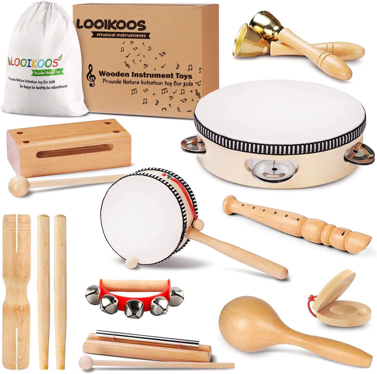 Amazon.com: LOOIKOOS Toddler Musical Instruments, Eco Friendly Music ...