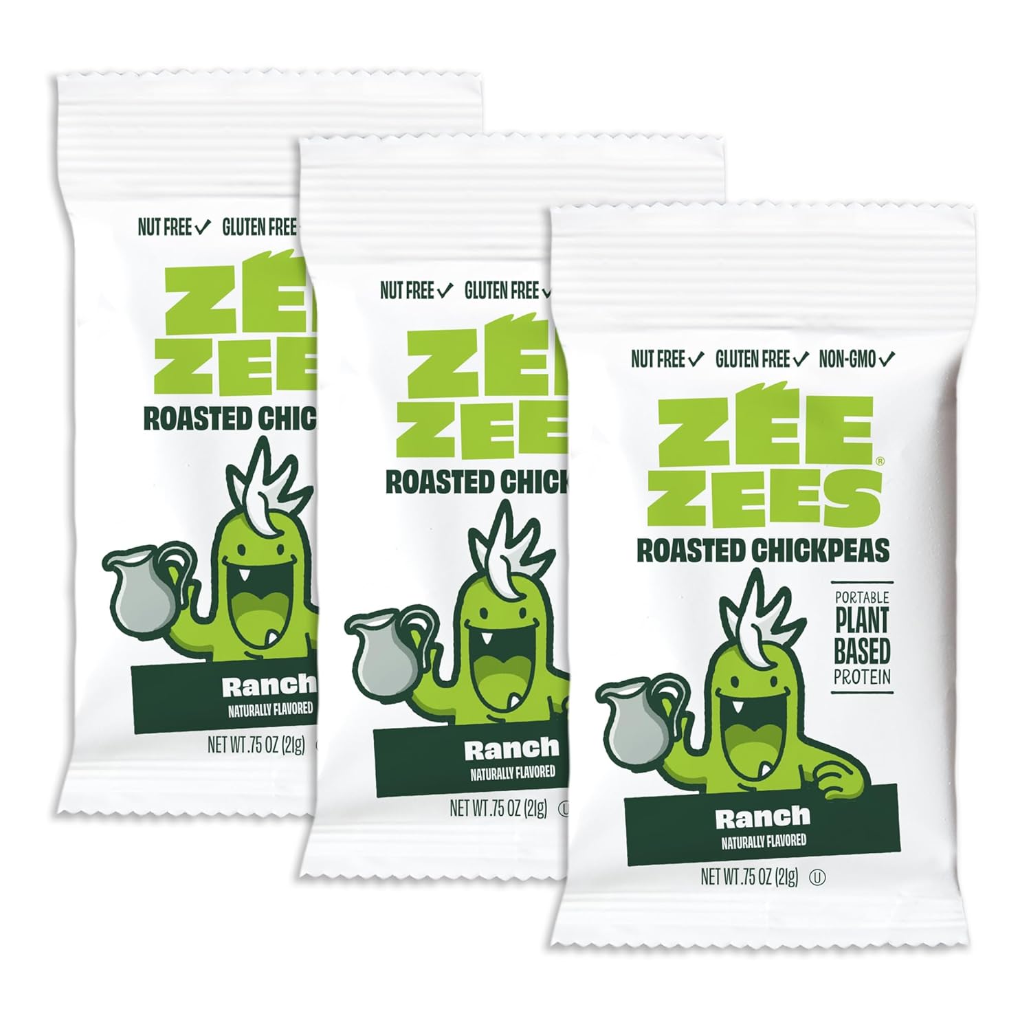 Amazon.com: Zee Zees Ranch Cruncherz Roasted Chickpeas, Nut-Free, Vegan ...