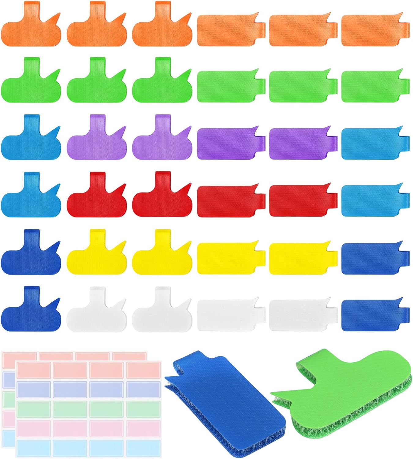 Amazon.com : SummerBrite 36Pcs Large Cable Labels - 8 Colors Reusable ...