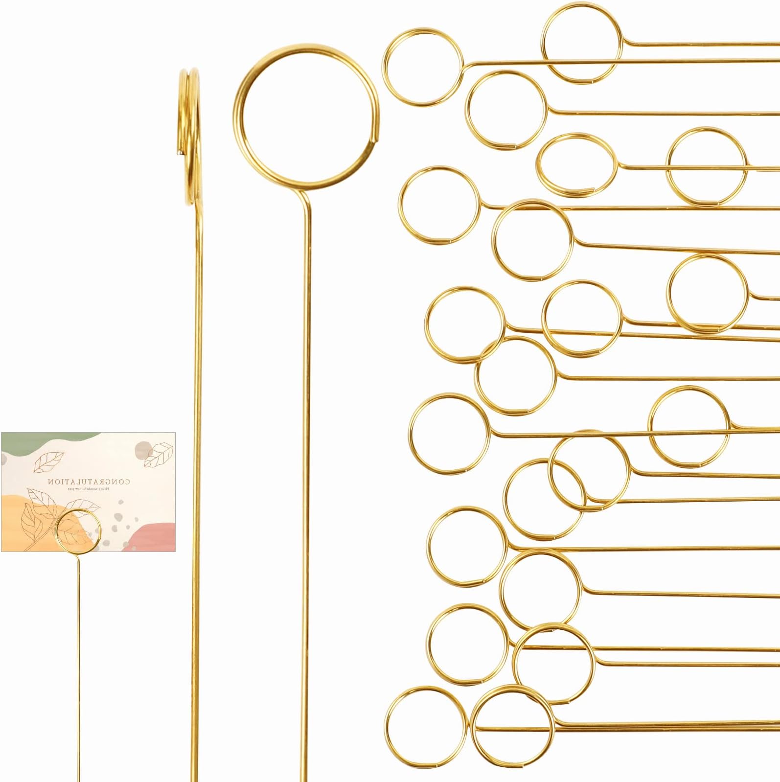 Amazon.com: 40Pcs Floral Card Holder Picks, Floral Picks Picture ...