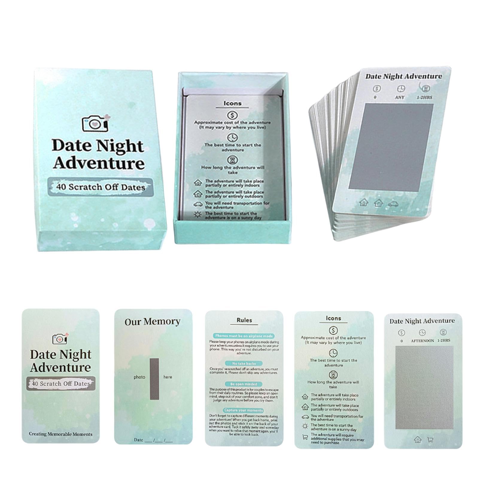 Romantic Scratch Cards - Date Night Game, Surprise Date Cards | Date ...