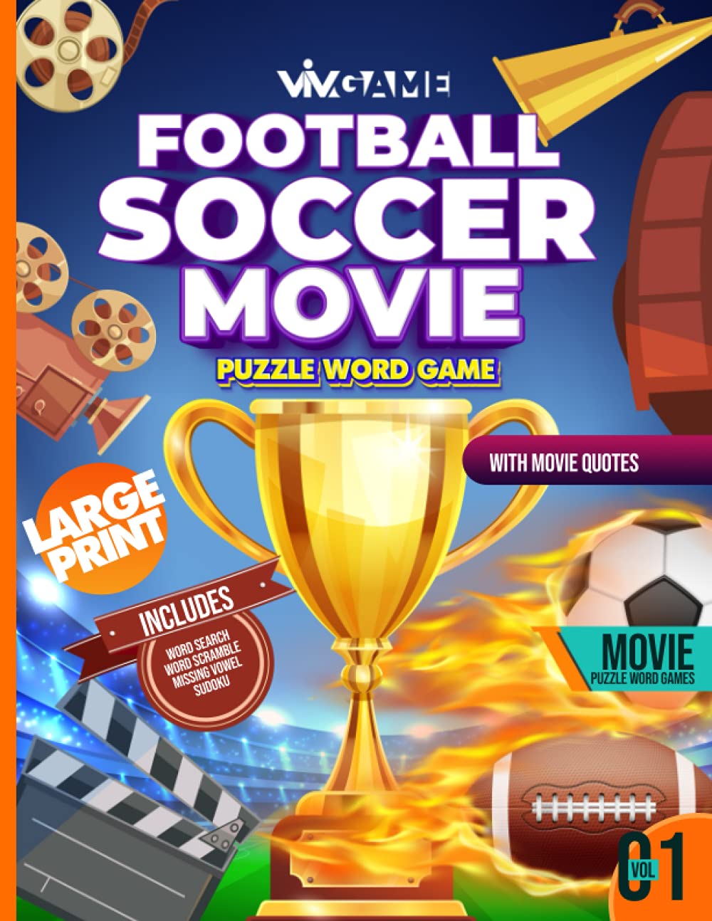Football Soccer Movie Puzzle Word Game With Movie Quotes Volume ...