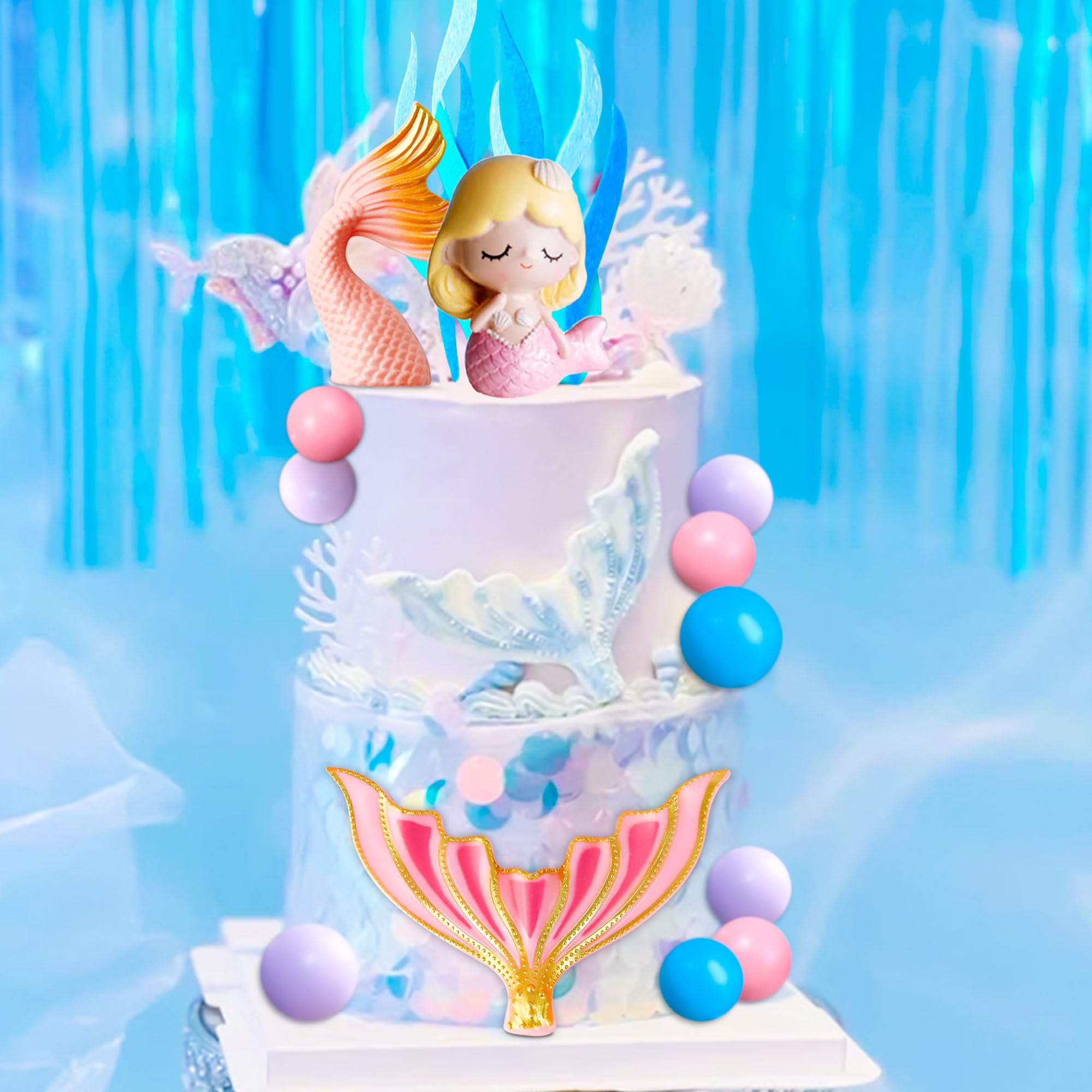 Snapklik.com : Cute Little Mermaid Cake Topper Under The Sea Cake ...