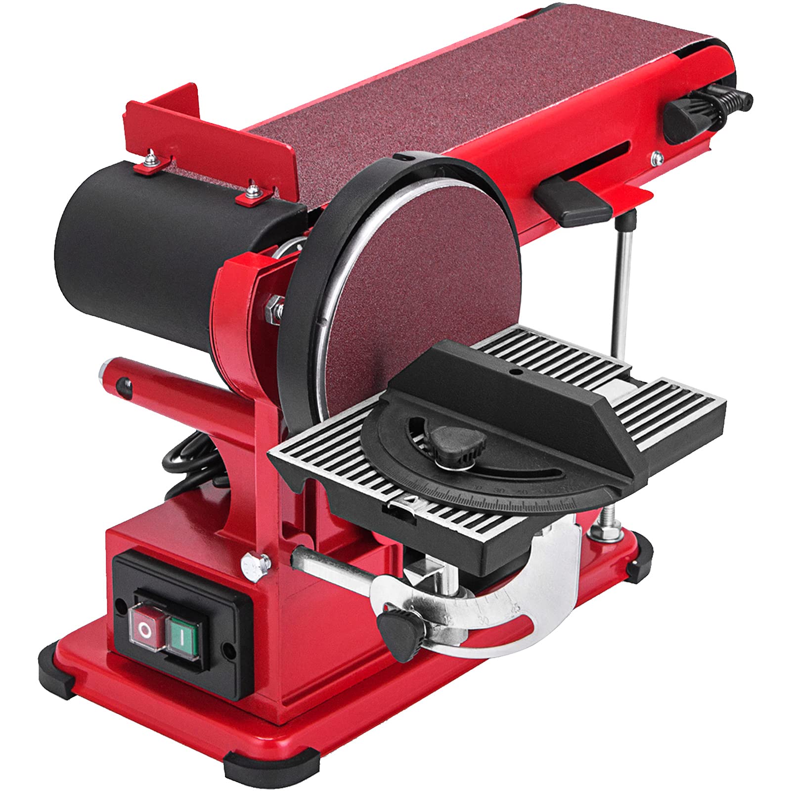 Buy VEVOR Electric Belt and Disc Sander 375W, Bench Grinder with Dust ...