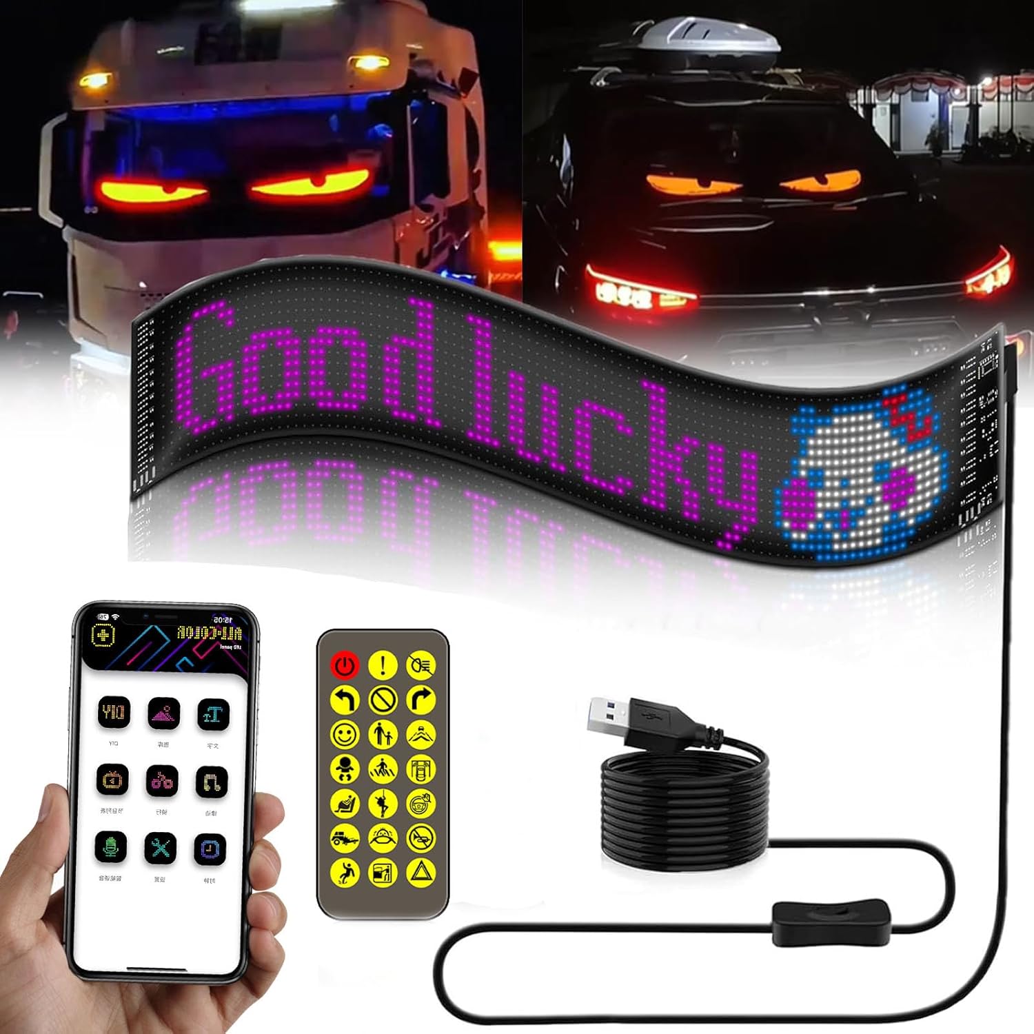 Lightride Devil Eyes, Car Eyes Animated LED, Philippines | Ubuy
