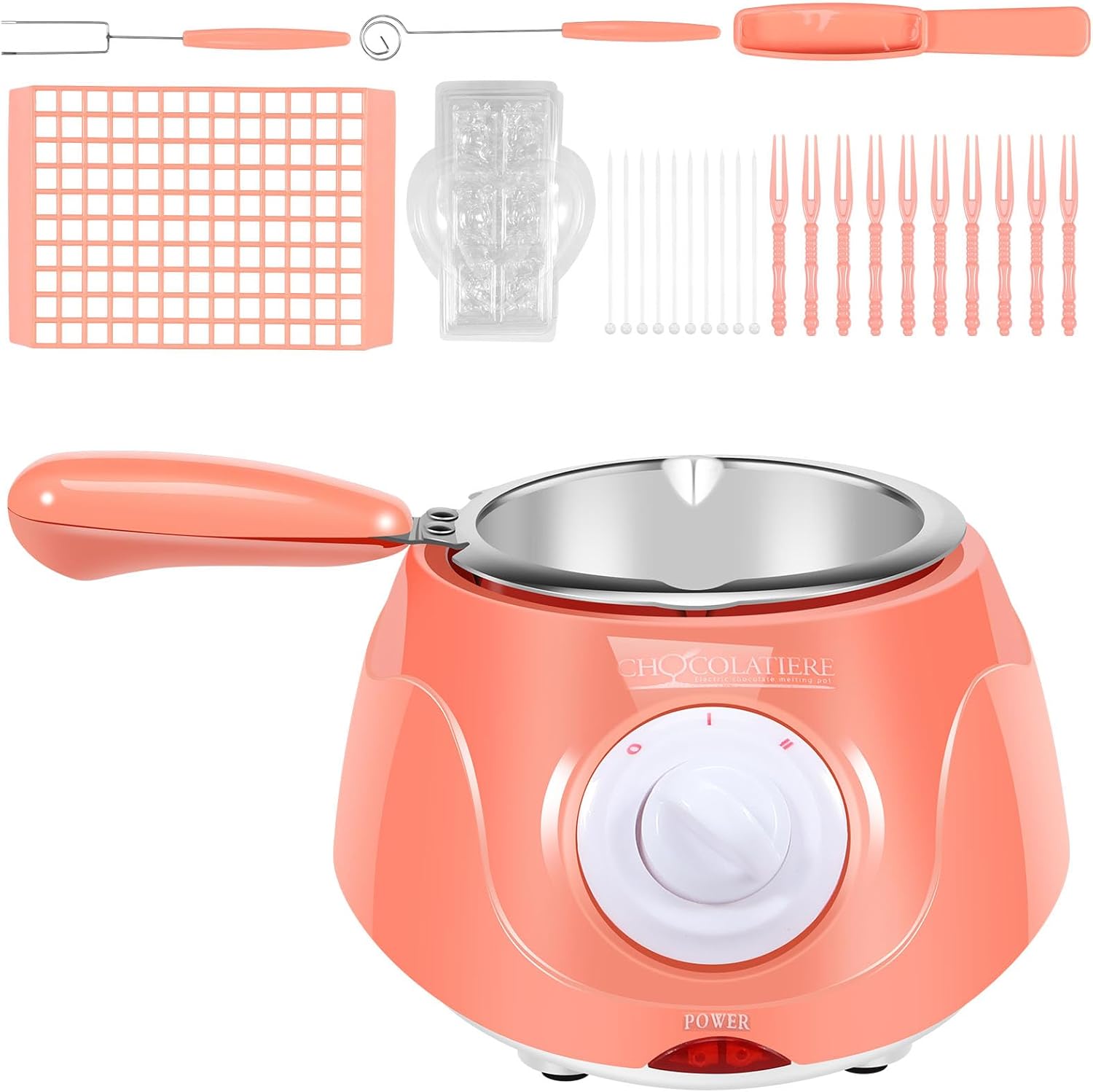 Amazon.com: Chocolate Melting Pot, 8.45 Oz Electric Chocolate Melter, 2 ...