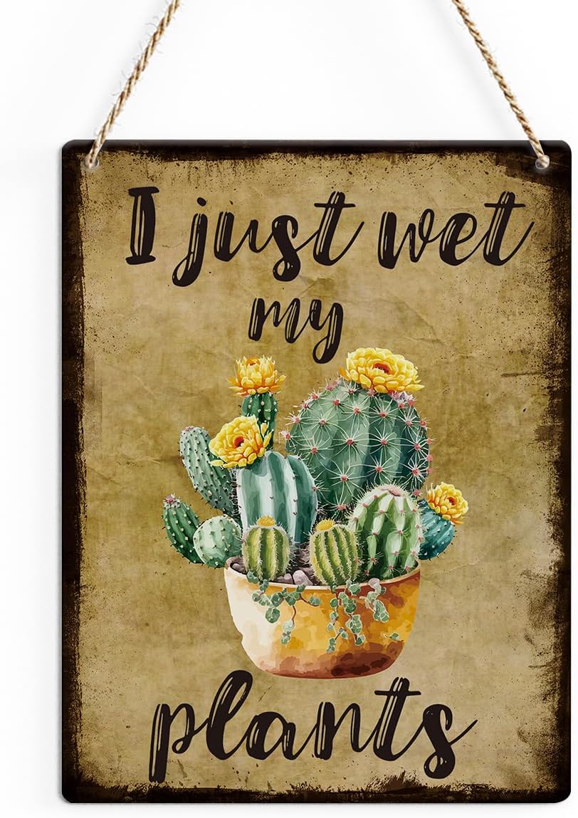 Amazon.com : SENJIAN Farmhouse Cactus Decor Hanging Wall Decor Wood ...